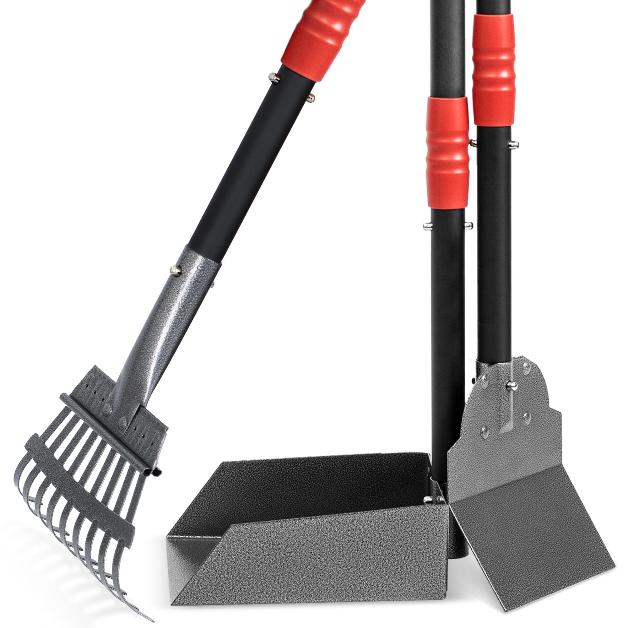 Heeyoo Dog Pooper Scooper, XEF1 Dog Poop Tray and Rake Set, Pet Waste ...