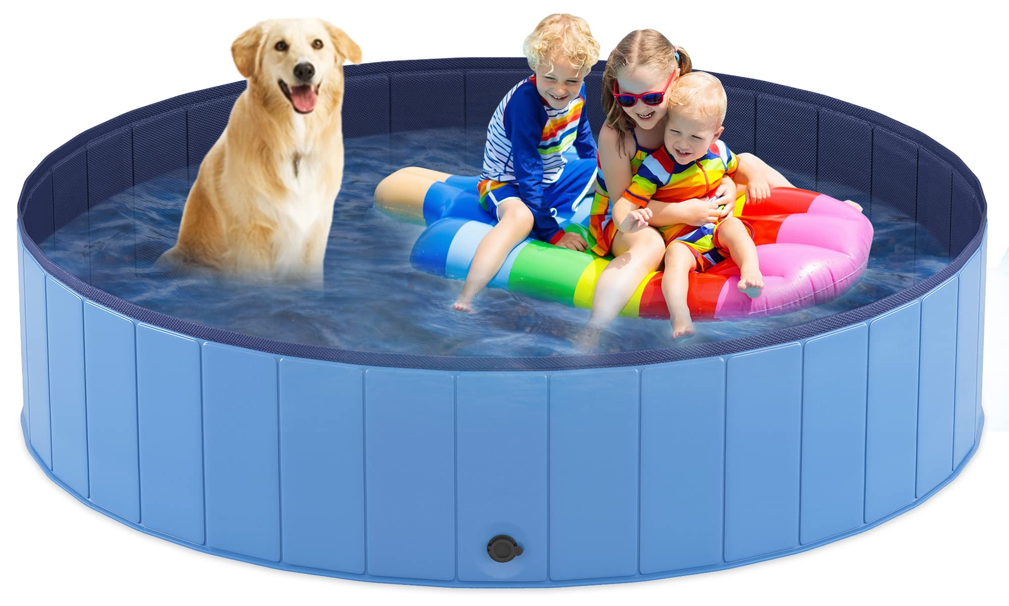 Heeyoo Foldable Dog Pool, Portable Hard Plastic Dog Swimming Poolï¼Œ Outdoor Collapsible Pet ...