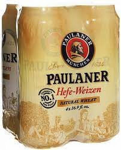 Paulaner Hefeweizen 4 Pack 16.9 fl oz Cans Wheat Beer with Banana and ...