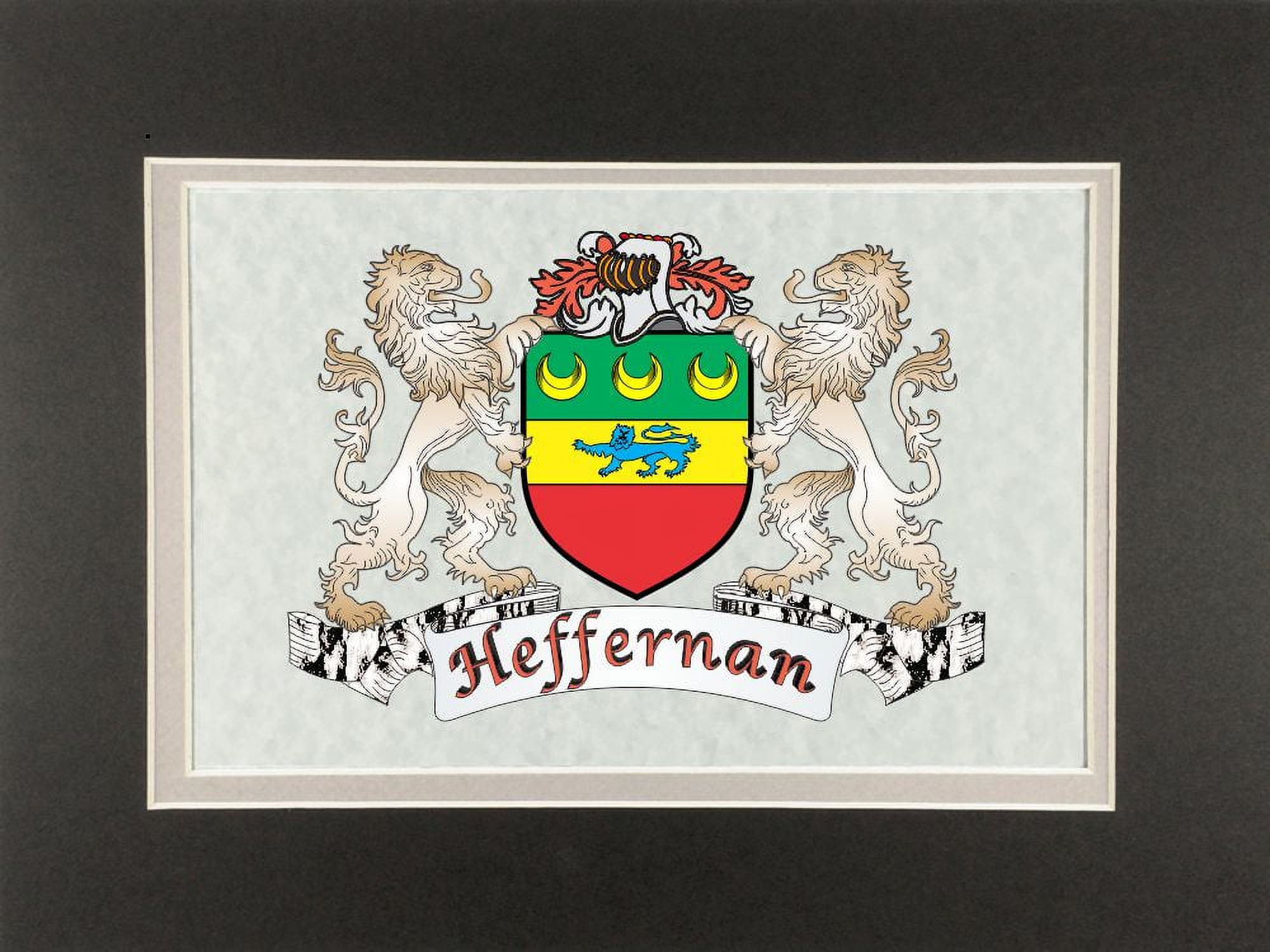 Heffernan Irish Coat of Arms Print - Frameable 9" x 12" - Walmart.com