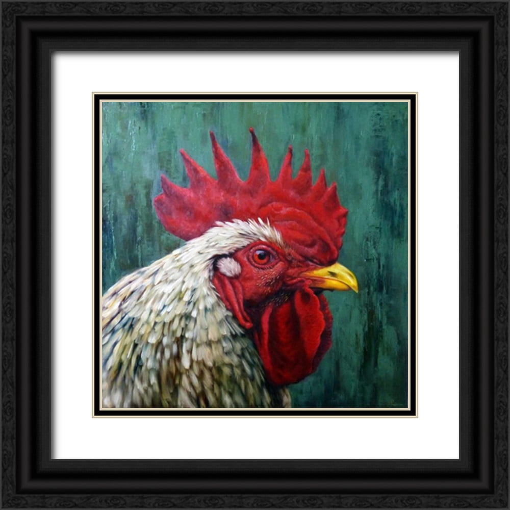 Heffernan, Lucia 15x15 Black Ornate Wood Framed with Double Matting ...
