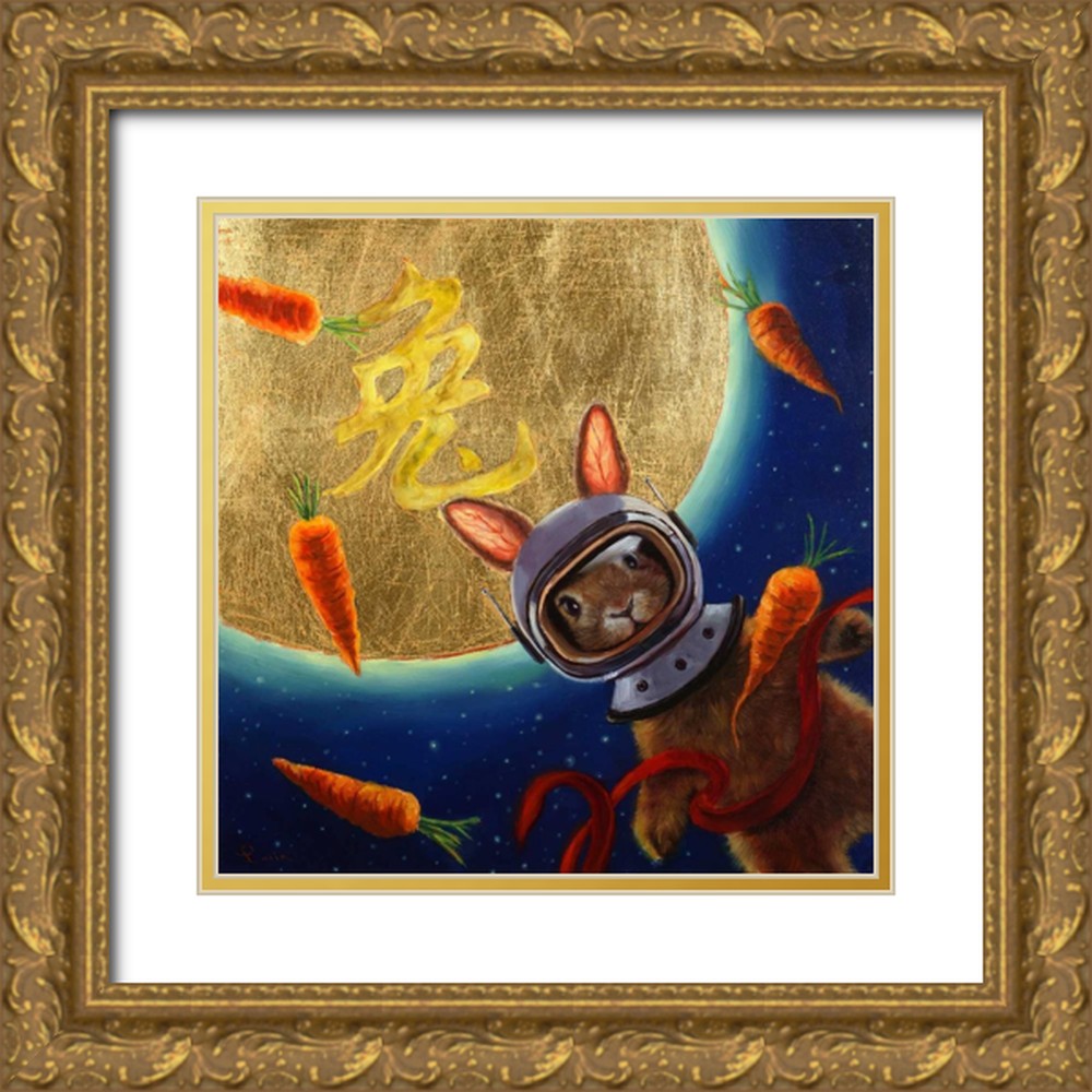 Heffernan, Lucia 15x15 Gold Ornate Wood Framed with Double Matting ...