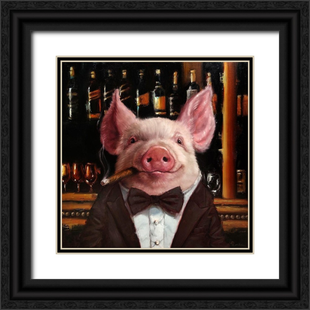 Heffernan, Lucia 20x20 Black Ornate Wood Framed with Double Matting ...