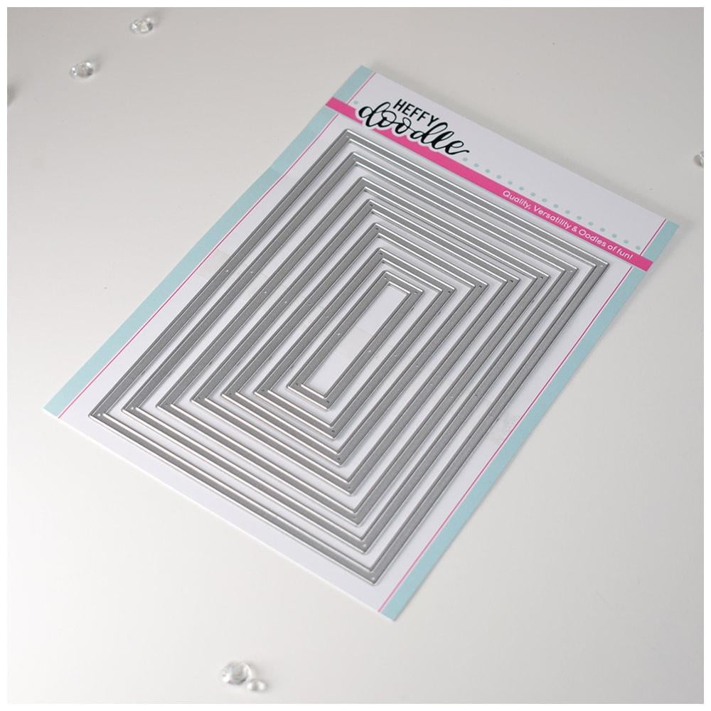 Heffy Doodle Skinny Metric Rectangle Frames Dies - Walmart.com