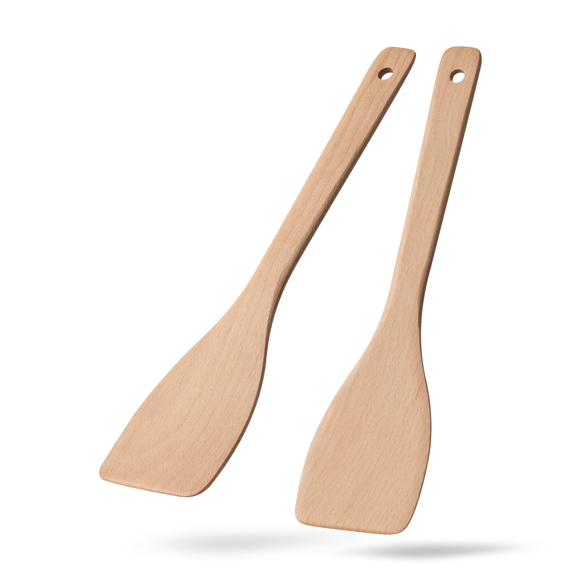 Hefild 2PCS Wooden Spatulas for Cooking, Wood Turners for Frying Fish ...