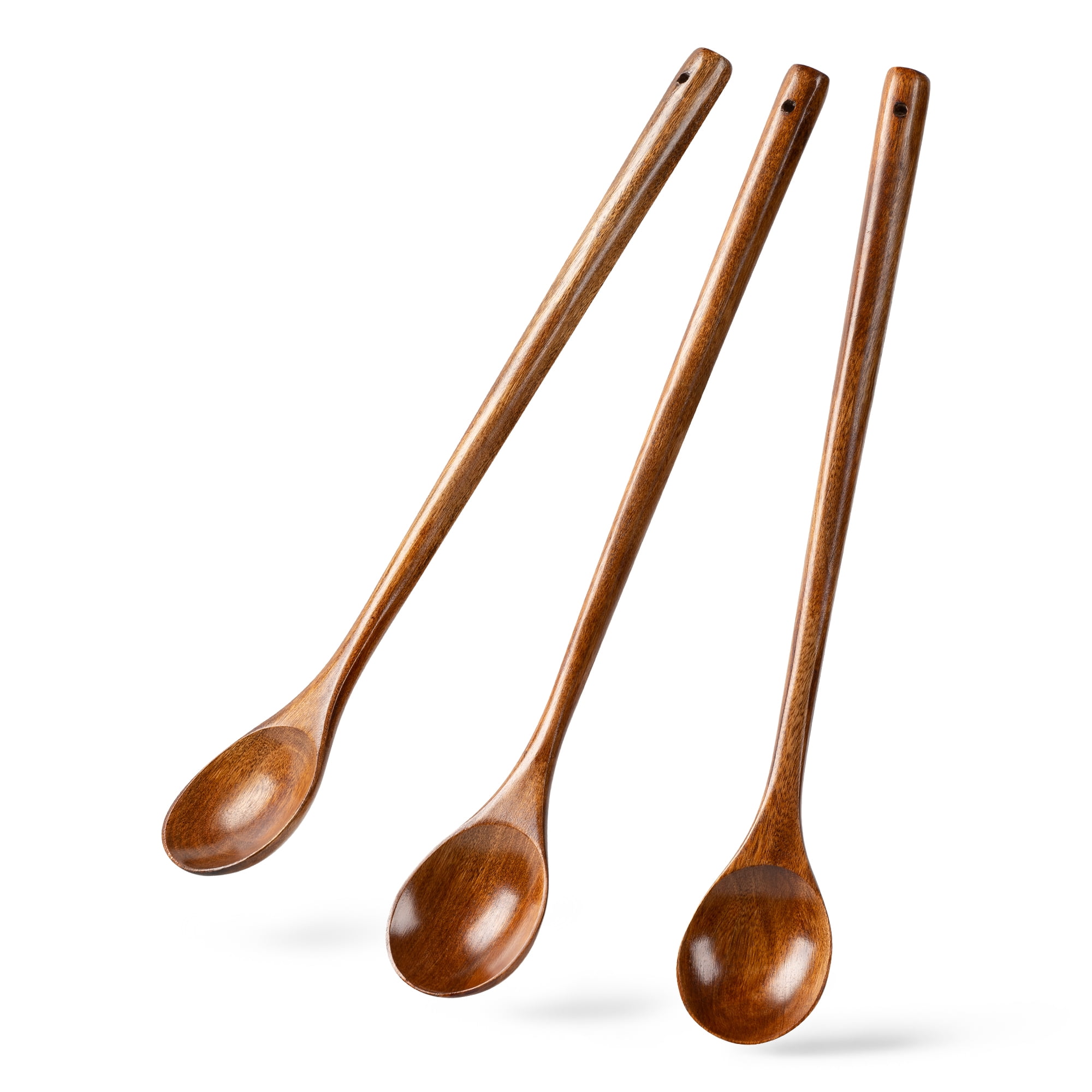 Hefild 3PCS Wooden Spoons for Cooking, 13Inch Large Wooden Ladles for ...
