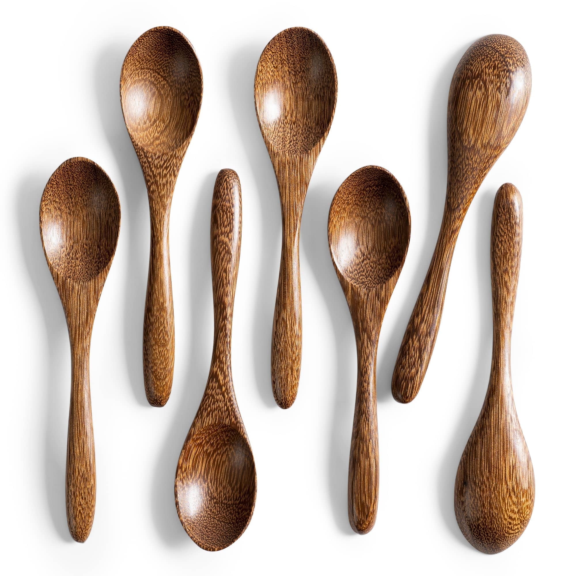 Hefild 7 PCS Small Wooden Spoons, 5.8 Inch Honey Spoons for Tea, Padauk ...