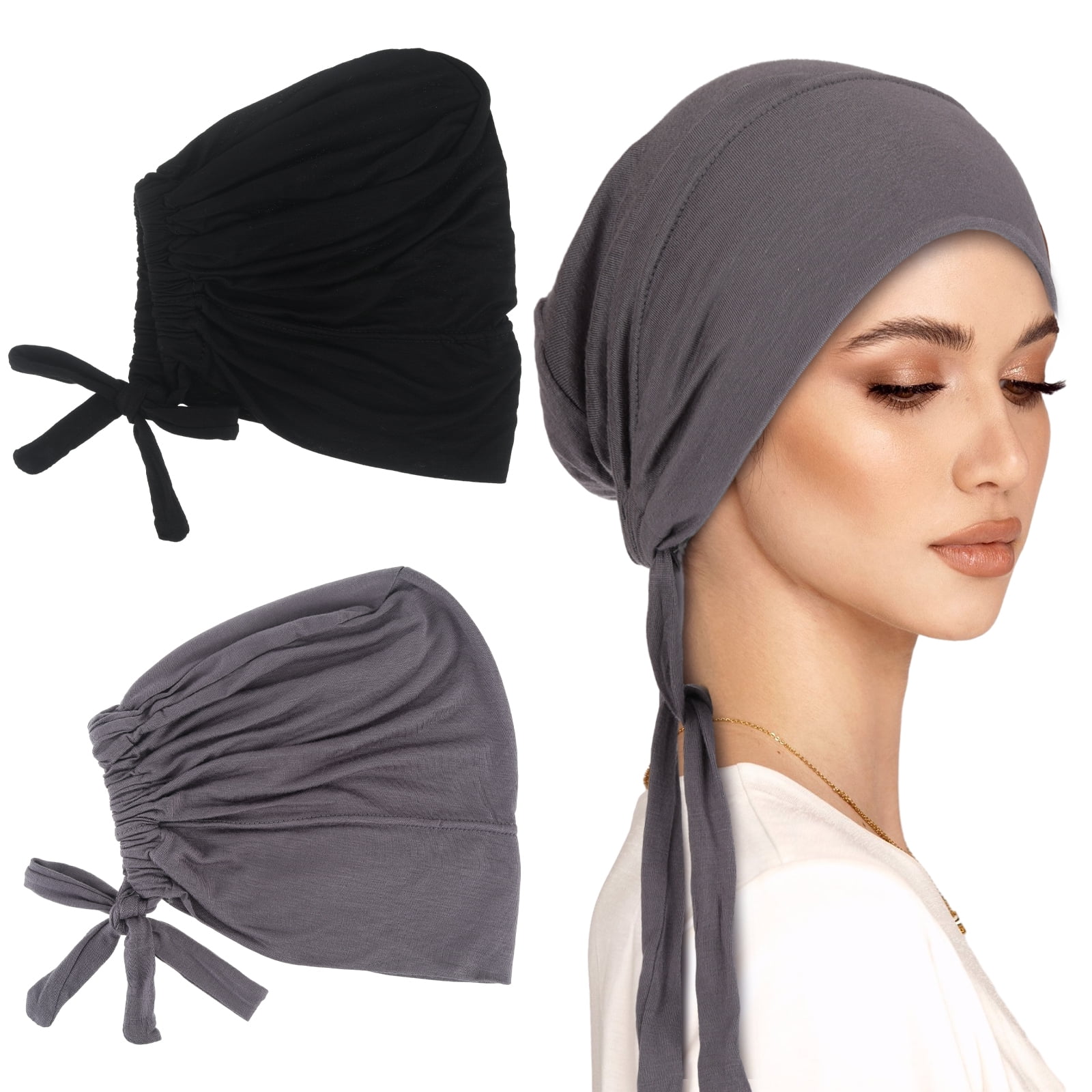 Hefilesy 2pcs Spandex Made Hijab Caps For Breathable And Comfortable ...