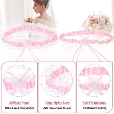 White Lace Trimheart Garter - Walmart.com