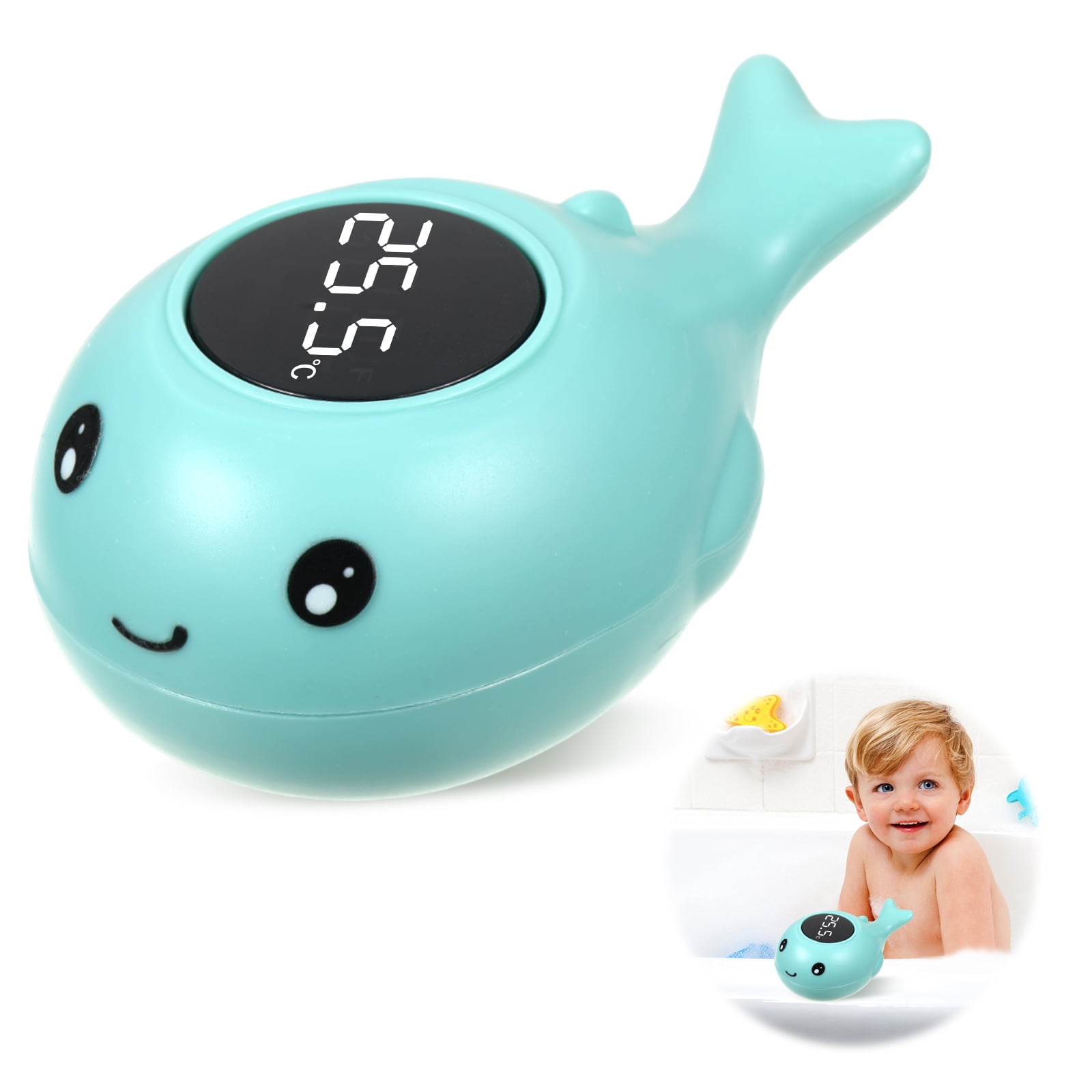 Hefilesy Cartoon Whale Baby Showering Thermometer Accurate Water ...