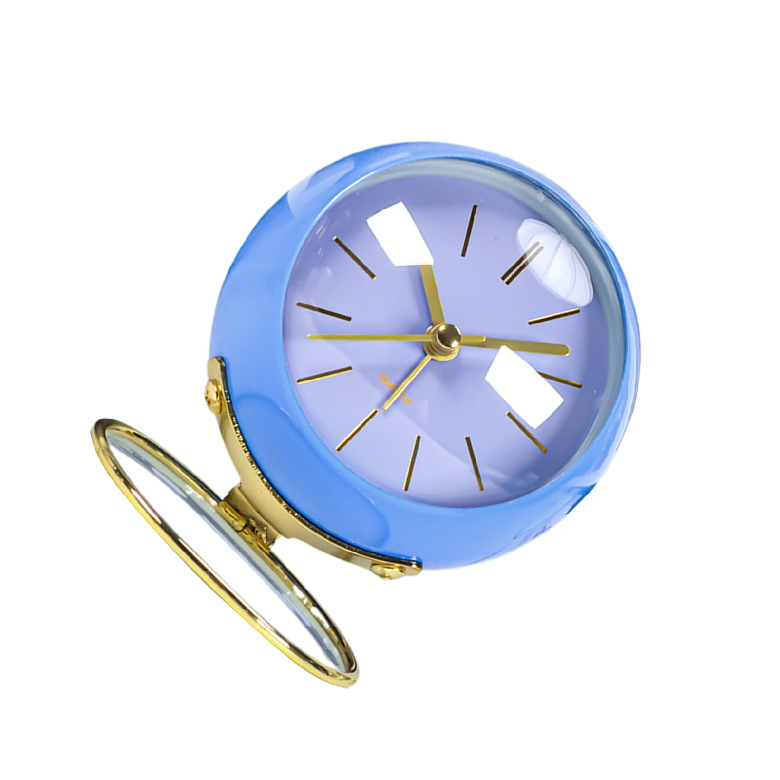 Hefilesy Sleek Gold Steel Rim Desk Clock With Luminous Alarm Function ...