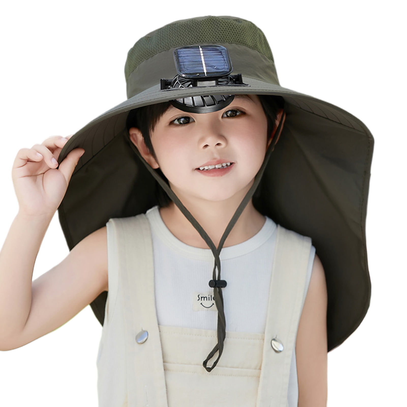 Hefilesy Solar Fan Cap Solution For Sun Protection And Cooling Comfort ...