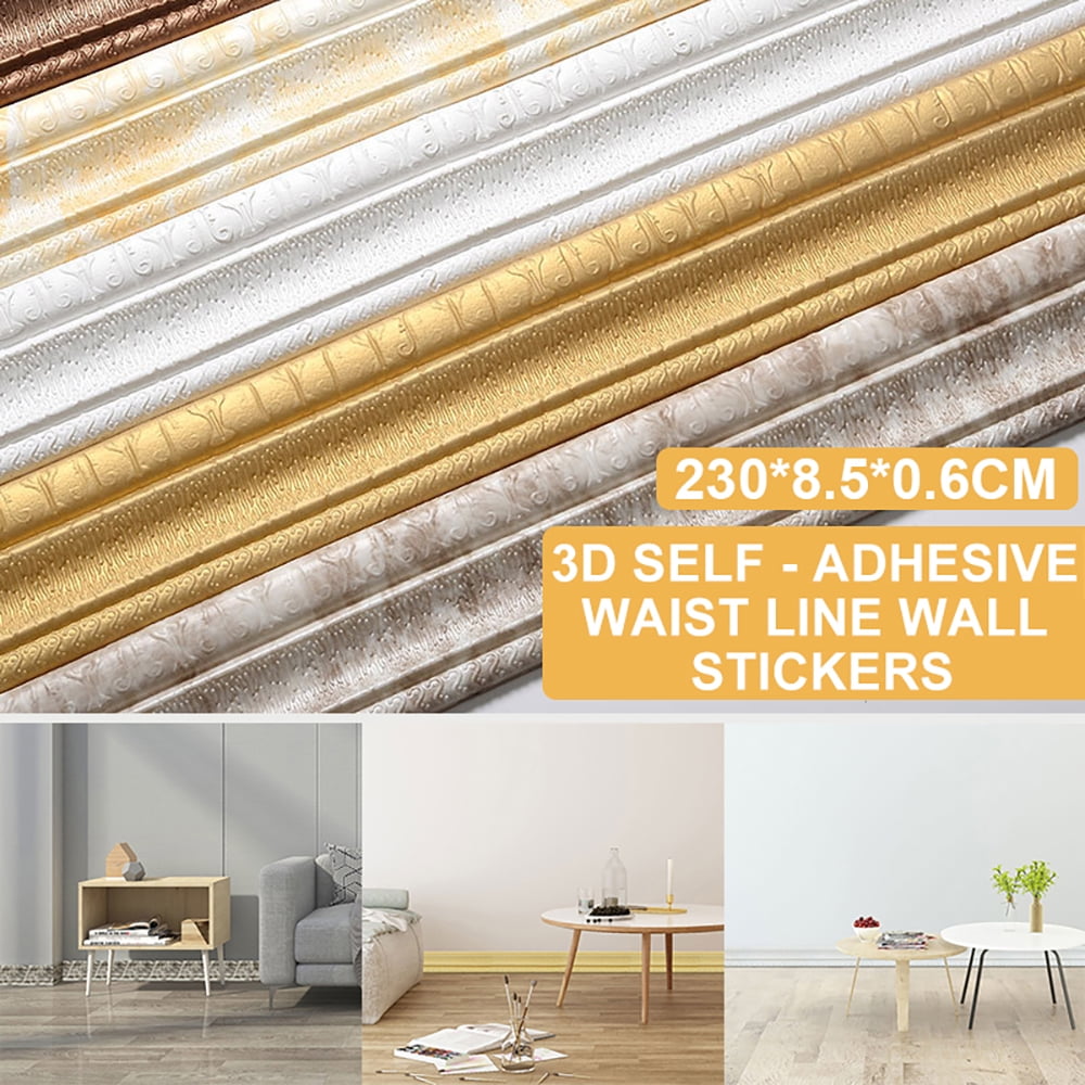 Heflashor 3D Wall Edging Self-Adhesive Environmental Protection 3D Wall ...