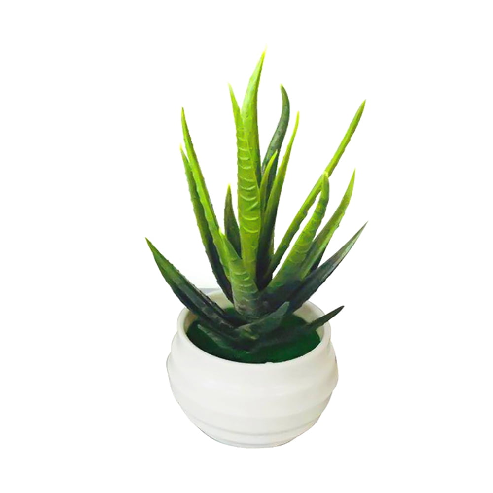 Heflashor Faux Plants Mini Potted Plastic Fake Green Plant Artificial ...