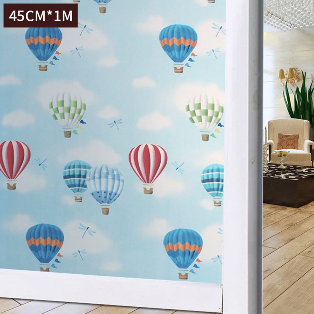 Heflashor Window Privacy Film Stained Glass Opaque Non-Adhesive Window ...
