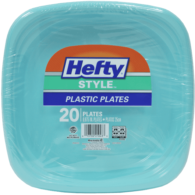 Hefty 10" Sky Blue Plastic Plates 20ct - Walmart.com