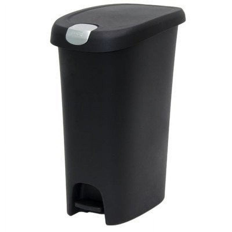 Hefty 12-Gal. Lid Lock Step-On Wastebasket [Set of 4] - Walmart.com