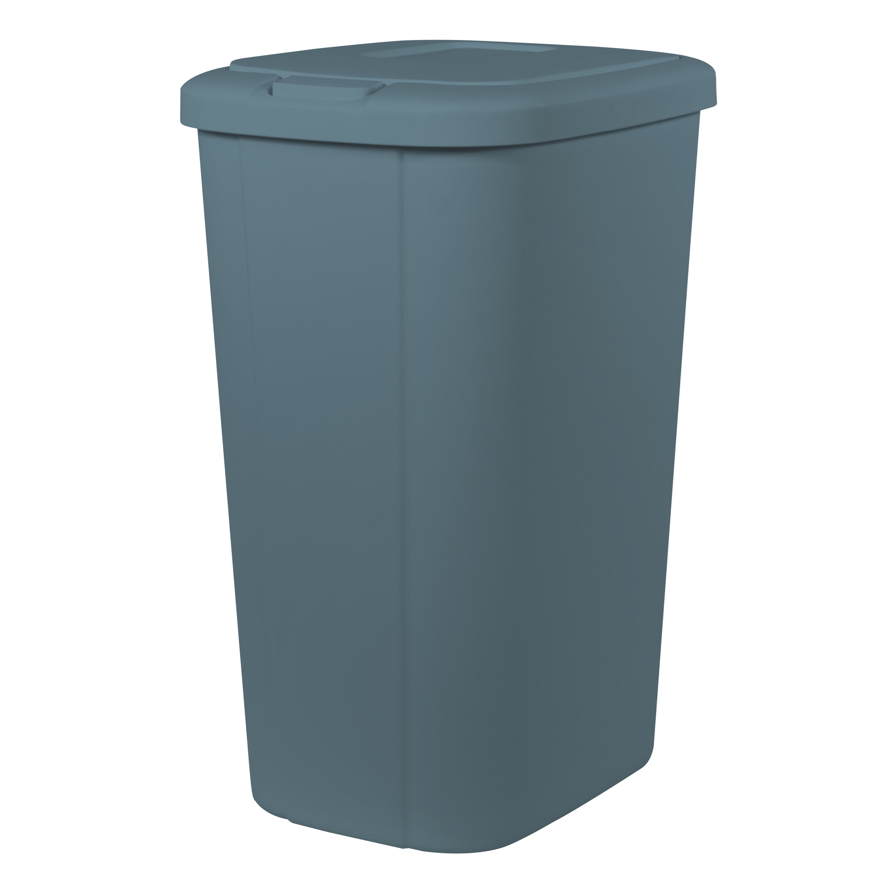 Hefty 13.3g Touch Top Trash Bin Blue Gray - Walmart.com