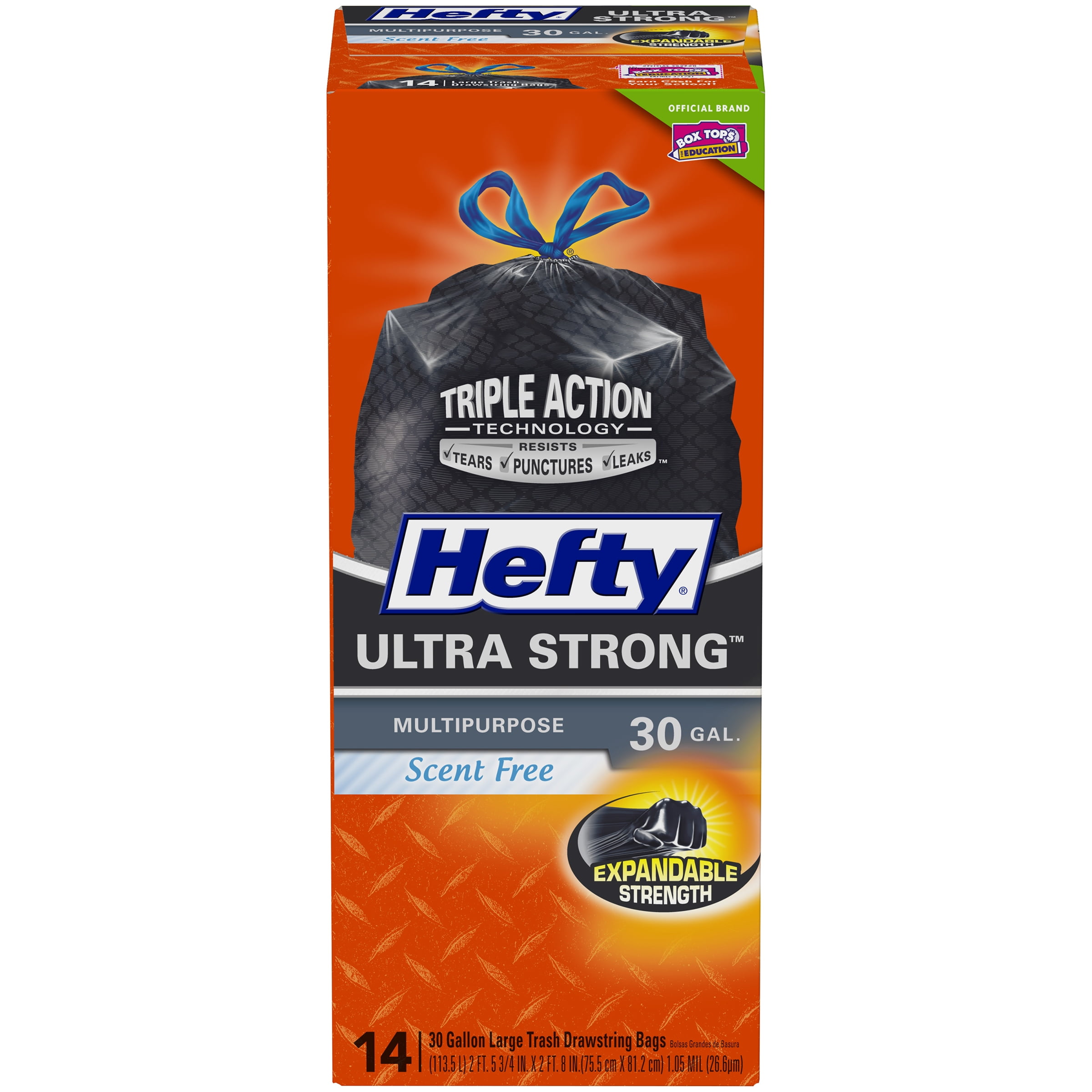 HeftyÂ® Ultra Strongâ ¢ Multipurpose 30 Gallon Large Drawstring Trash ...