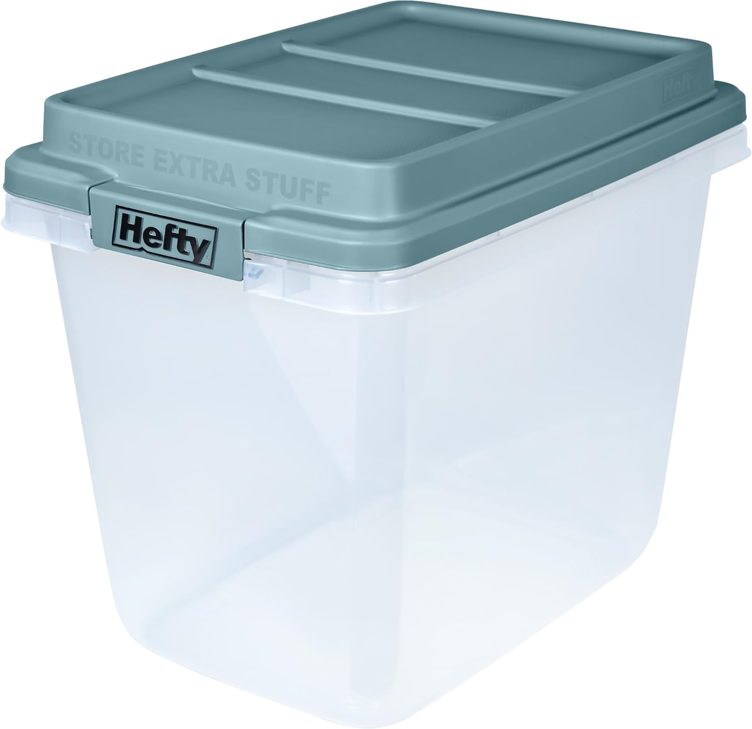 Hefty 32 Qt. Lift Off Lid Storage Bin, Gray/Clear, 6/Pack (HFT ...