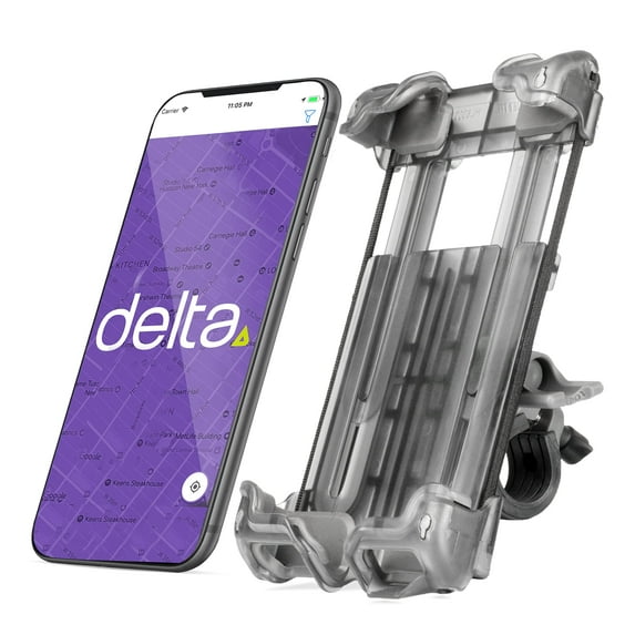 Hefty Bike Phone Mount by Delta Cycle - Premium Universal Bicycle Smartphone Holder Adjusts to ...
