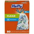 Hefty Clear Trash Bags, Clear, 13 Gallon, 80 Count - Walmart.com