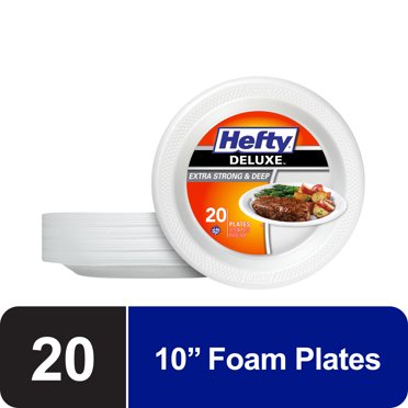 Hefty Deluxe Large Round Foam Party Plates, 28 Count - Walmart.com