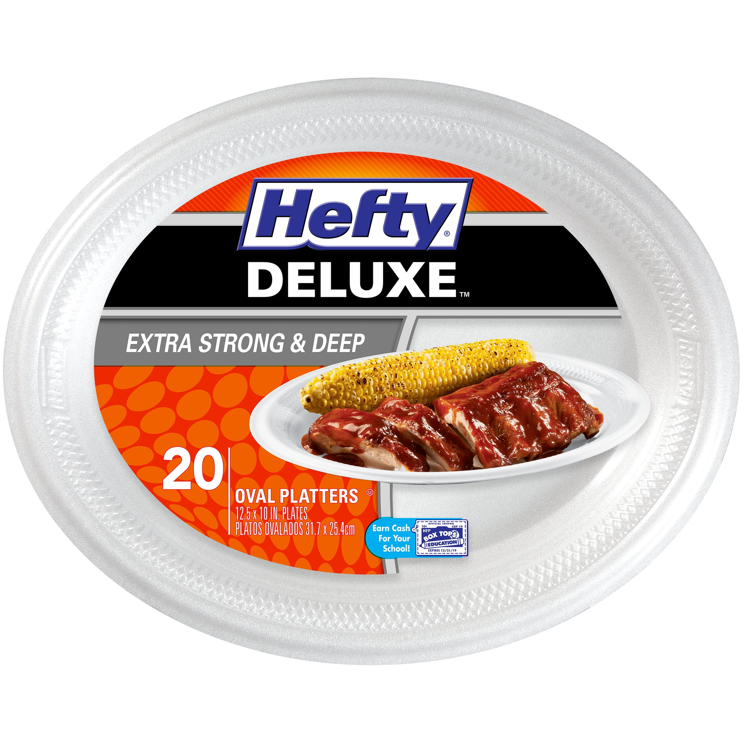 Hefty Deluxe Styrofoam Dinner Trays, Extra Strong & Deep, Disposable ...