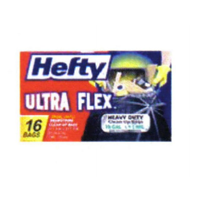 Hefty E8-3915 Ultra Flex Drawstring Clean Up Bag, 39 Gallon, Black, 24 ...