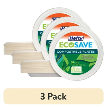 Great Value Disposable Compostable Plates, 10", 20 Count - Walmart.com