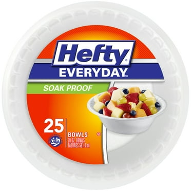 Hefty Supreme Disposable Soak-Proof Foam Bowls - 20oz. Pack of 120 ...