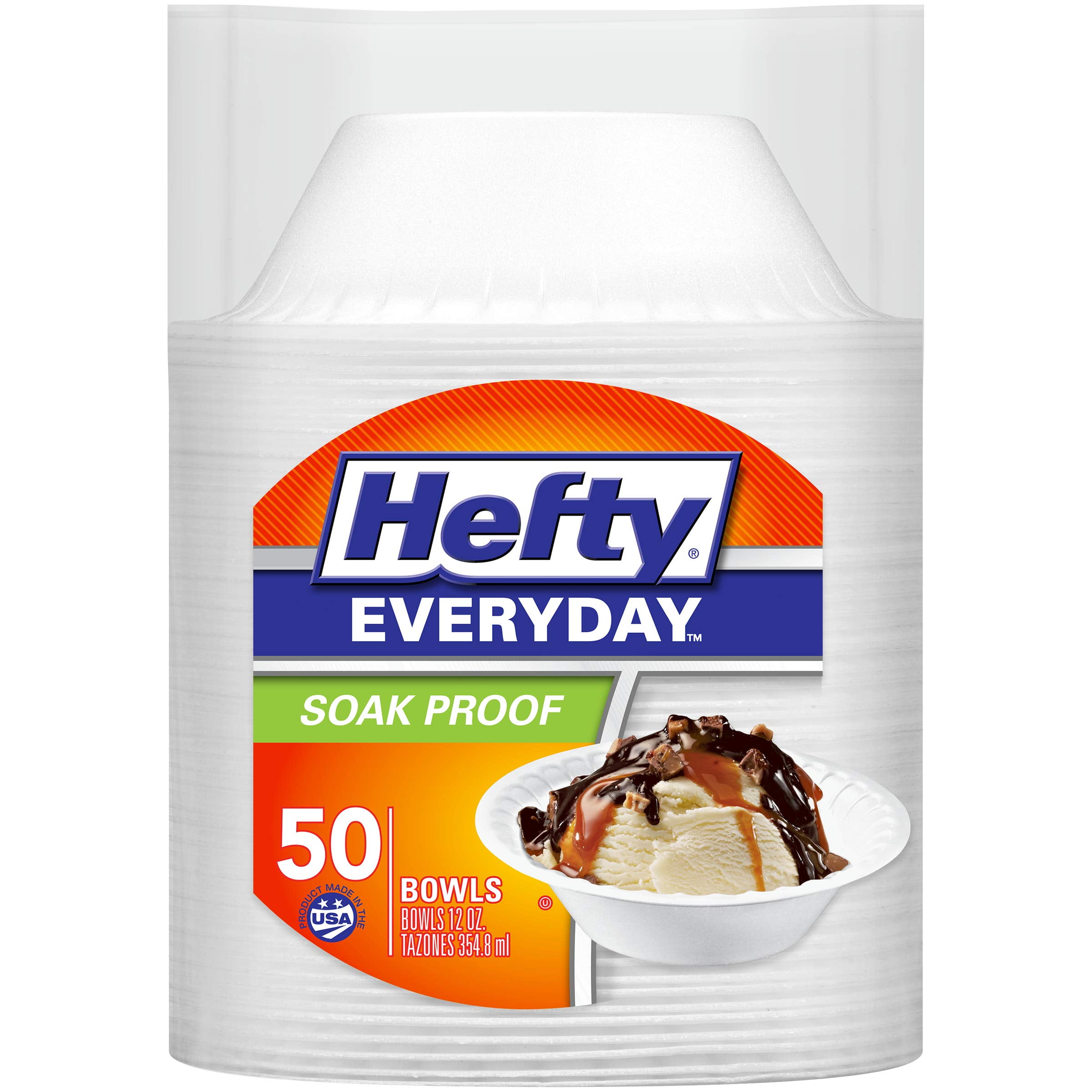 Brandclub - Hefty Everyday Soak-Proof Foam DHF10 Bowls, 12 Ounce, 50 Count