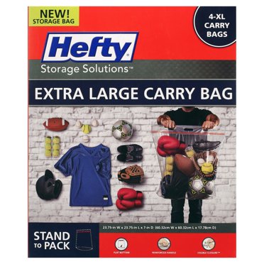 Ziploc Jumbo Storage Bags, XL Plastic, 4-Pack Extra Heavy Duty Big Bags ...