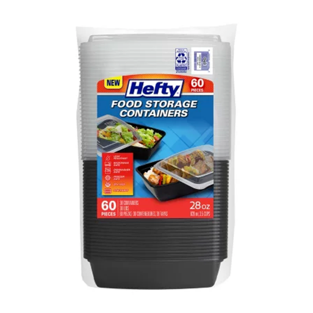 Hefty Food Storage Containers w/ Lid (28 oz., 30 ct.) - Walmart.com