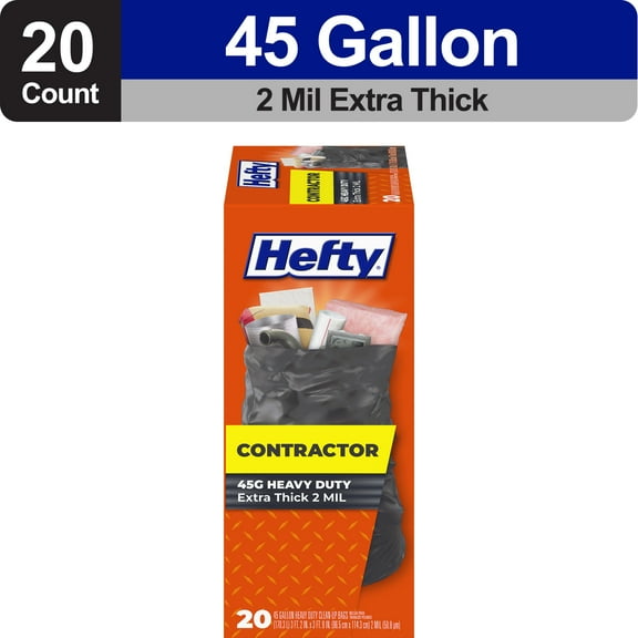 Husky Heavy Duty 42 Gallon Plastic Garbage Trash Liners, Contractor ...