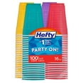 Hefty Party On! 16 oz Assorted Colors Disposable Plastic Cups 100 ct ...