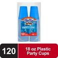 Hefty Party On Disposable Plastic Cups, Blue, 18 Ounce, 120 Count ...