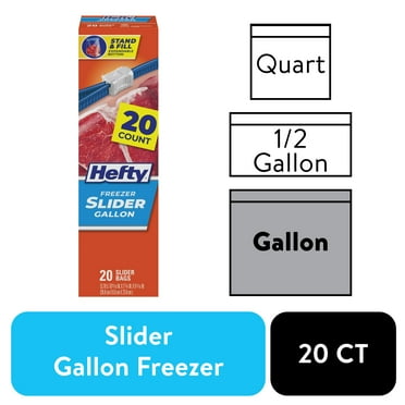 Hefty Slider Freezer Bags, Quart Size, 50 Count - Walmart.com