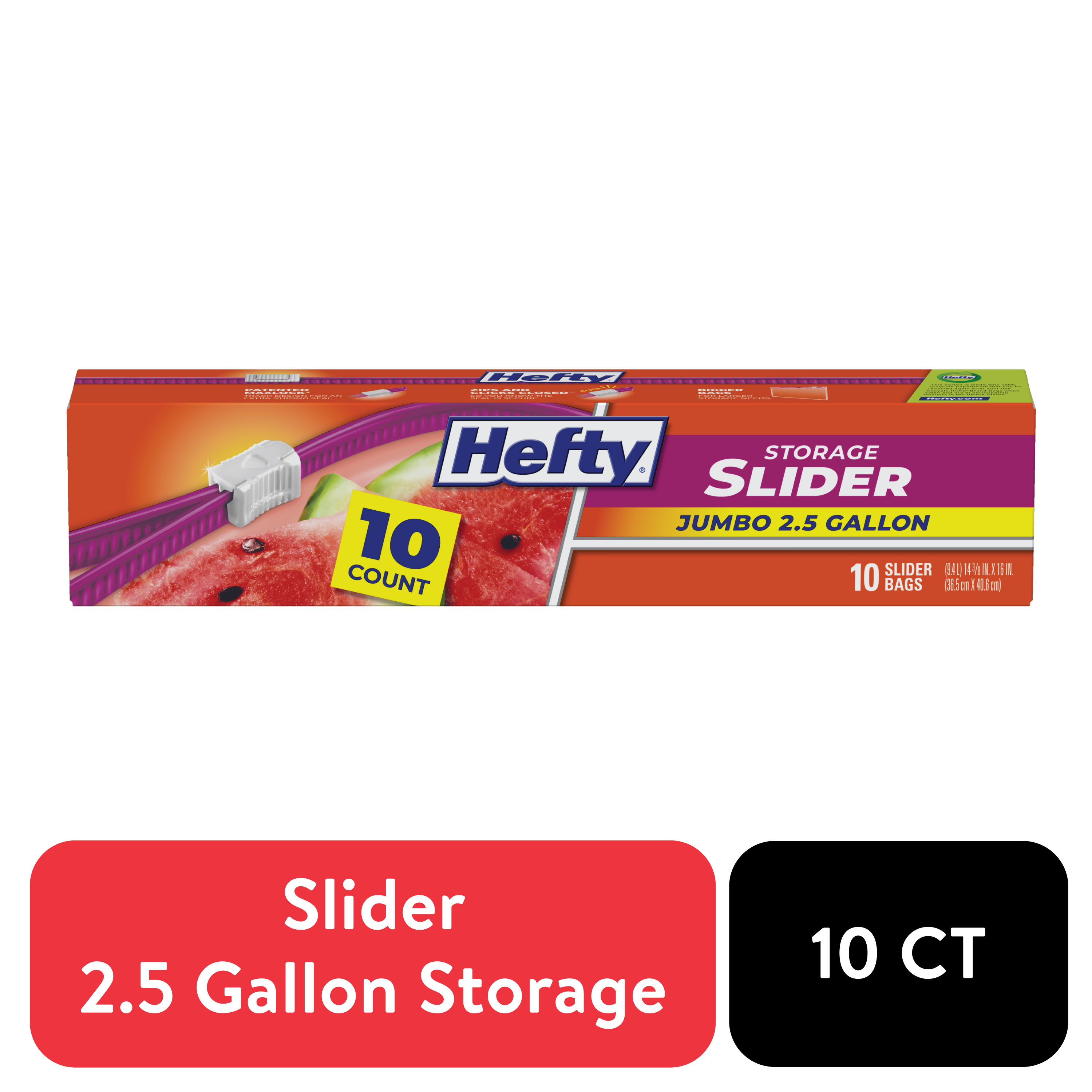 Hefty Slider Freezer Bags, Quart, 74 Count - Walmart.com