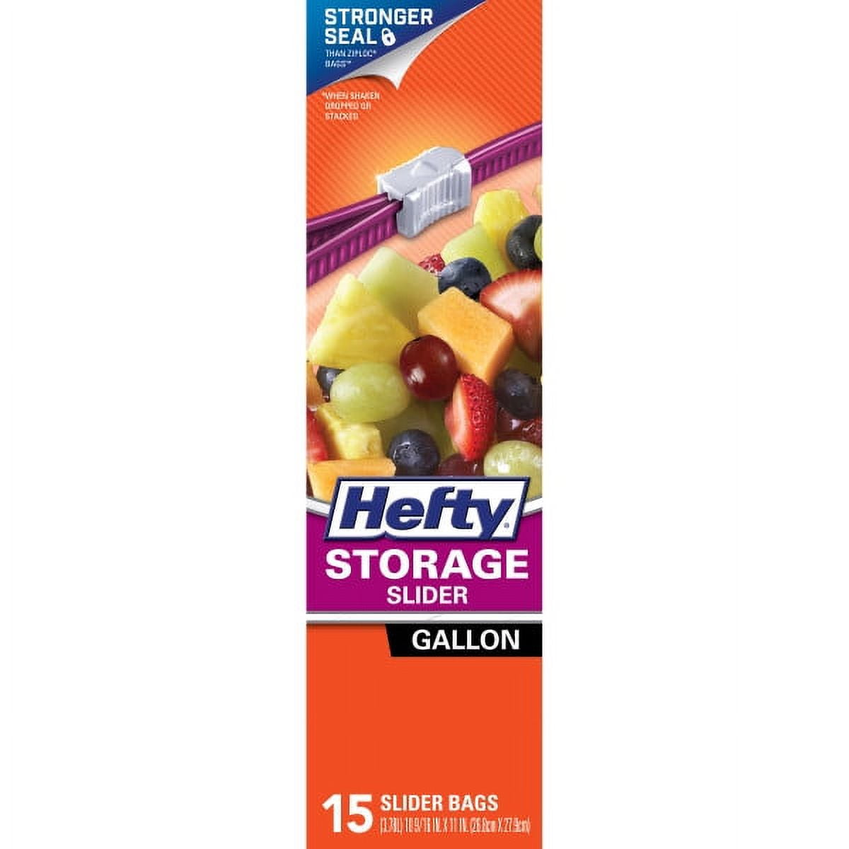 Hefty Slider Storage Bags with Slide Seal Lock, Gallon, 15 Ct - Walmart.com
