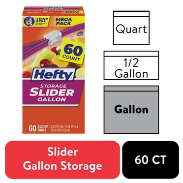 Hefty Baggies Plastic Food Storage and Sandwich Bags, Snack Size with ...