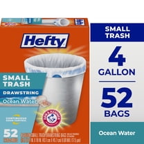 Glad Small 4 Gallon Kitchen Trash Bags with Drawstring, Odor Control ...