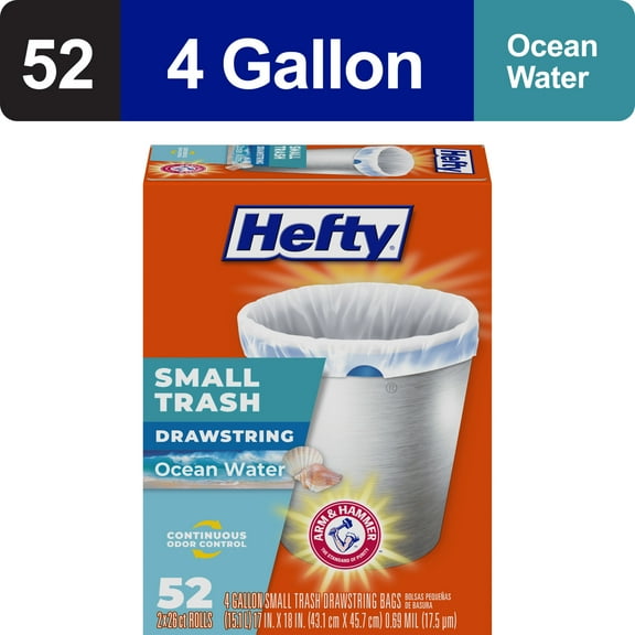 Hefty Ultra Strong 13 Gallon Kitchen Trash Bags - Flex Stretch Cinch ...