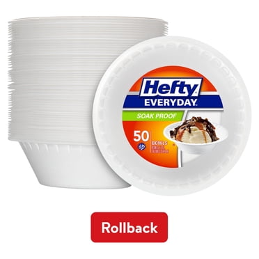Hefty Supreme Disposable Soak-Proof Foam Bowls - 20oz. Pack of 120 ...