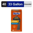 Hefty Strong Extra Large Garbage Sacks, 33 Gallon, 40 Count - Walmart.com