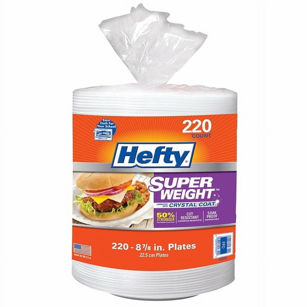 Hefty Super Weight 8 7/8-inch Foam Plate, 220-count - Walmart.com