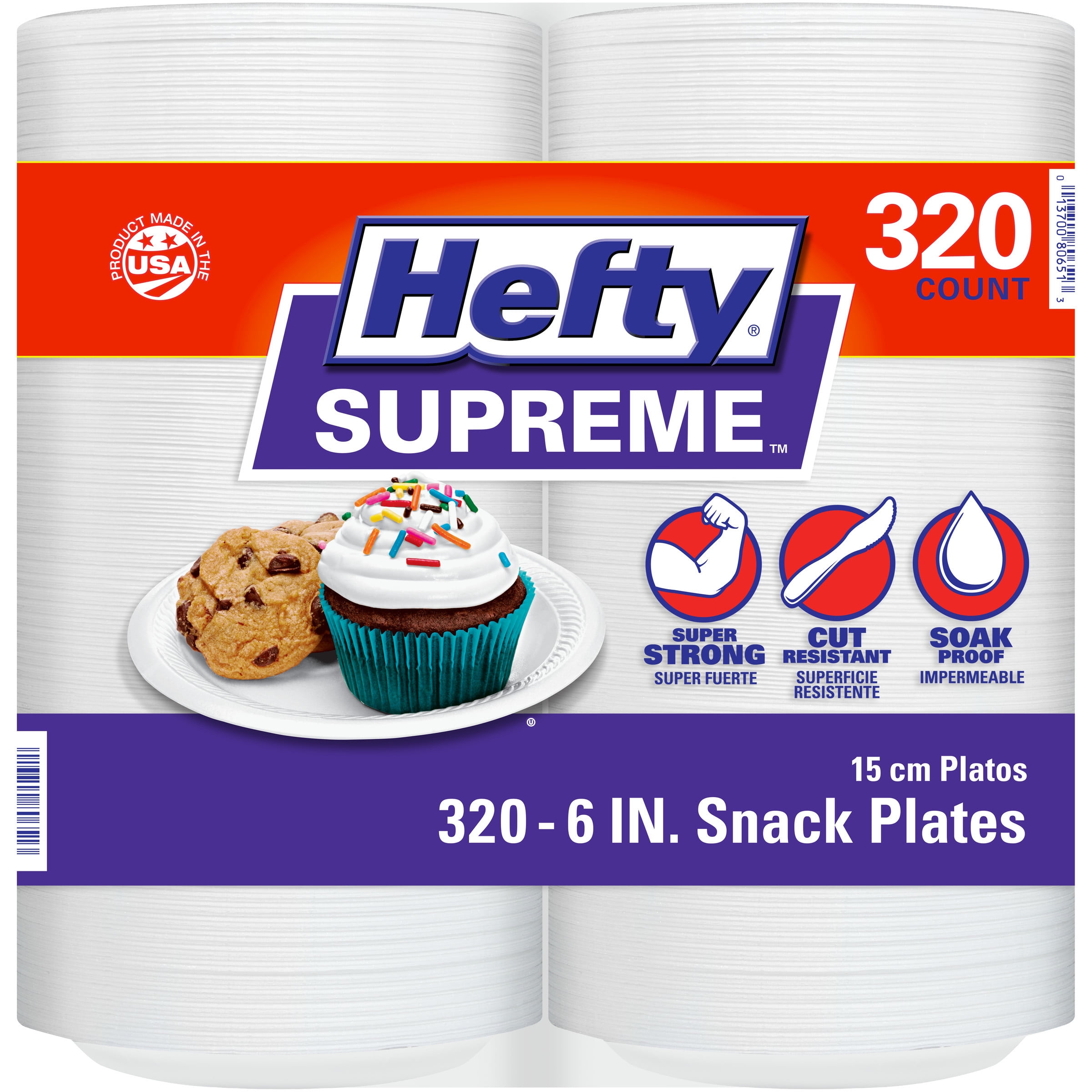 Bulk Hefty Supreme Soak-Proof Foam Plates, Everyday Value Pack, 6" (320 ...