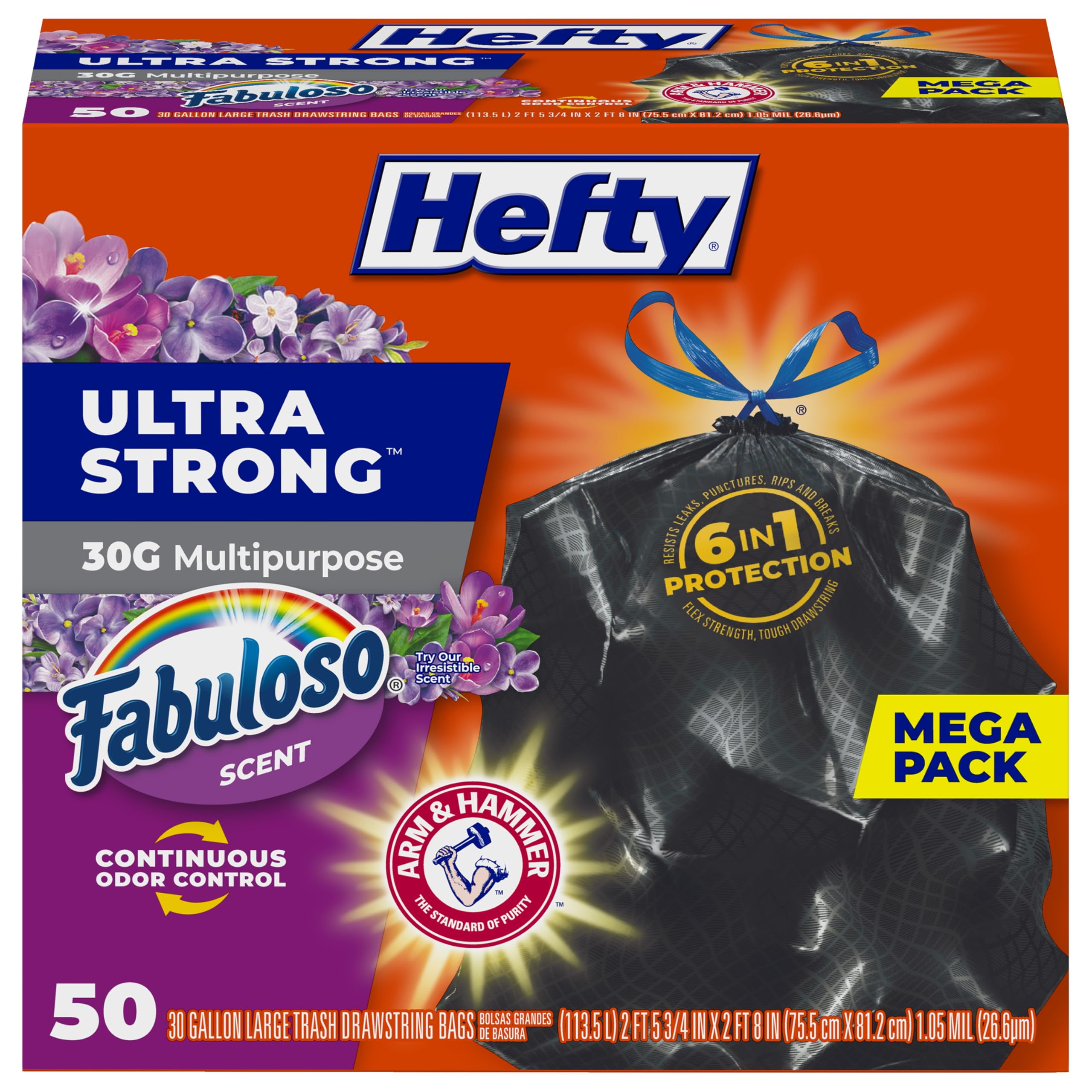 Hefty Ultra Strong 30 AIF9 Gallon Trash Bags, Trash Bags 30 Gallon Size ...