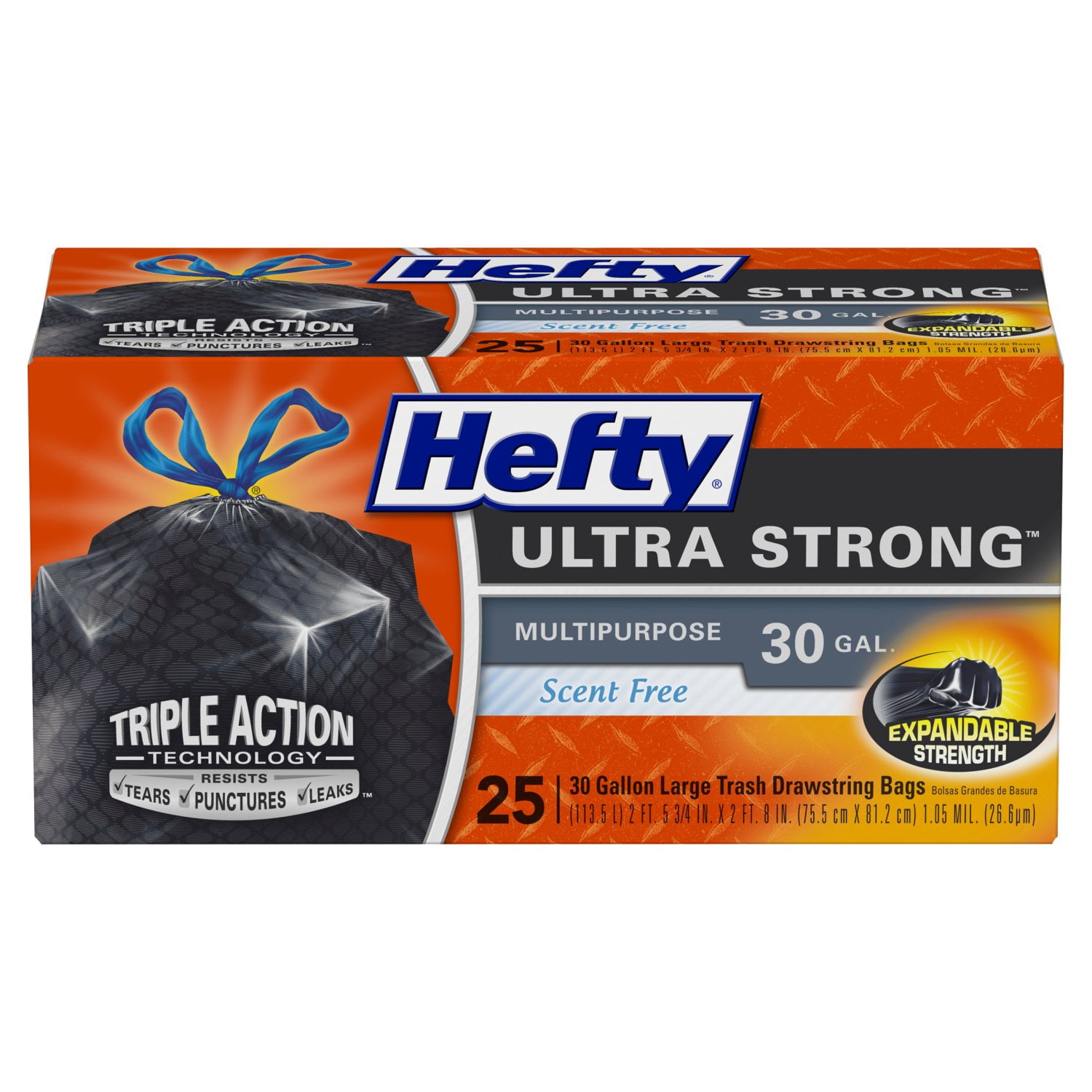 Hefty Ultra Strong 30 Gallon 25 each Package May Vary - Walmart.com