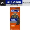Hefty Steelsak Ultra Strong Large Garbage Sacks, Heavy Duty, Gray ...